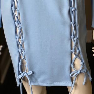 GoJane | Dresses | Baby Blue Lace Up Corset Dress | Poshmark